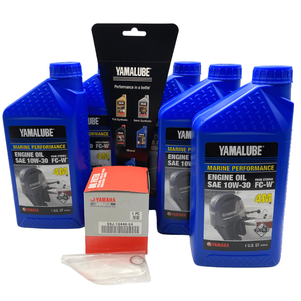 Yamaha Oil Change Kit F150-F200 4 Cyl 10W-30